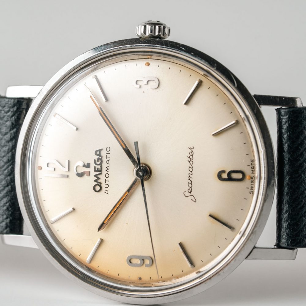 Vintage Omega Seamaster Arabic numerals with patina 14765 from 1960s ...