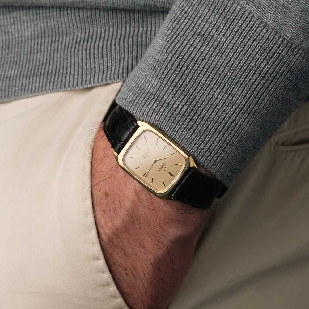 Vintage Omega De Ville gold plated with texture dial ref 191.0126 from ...