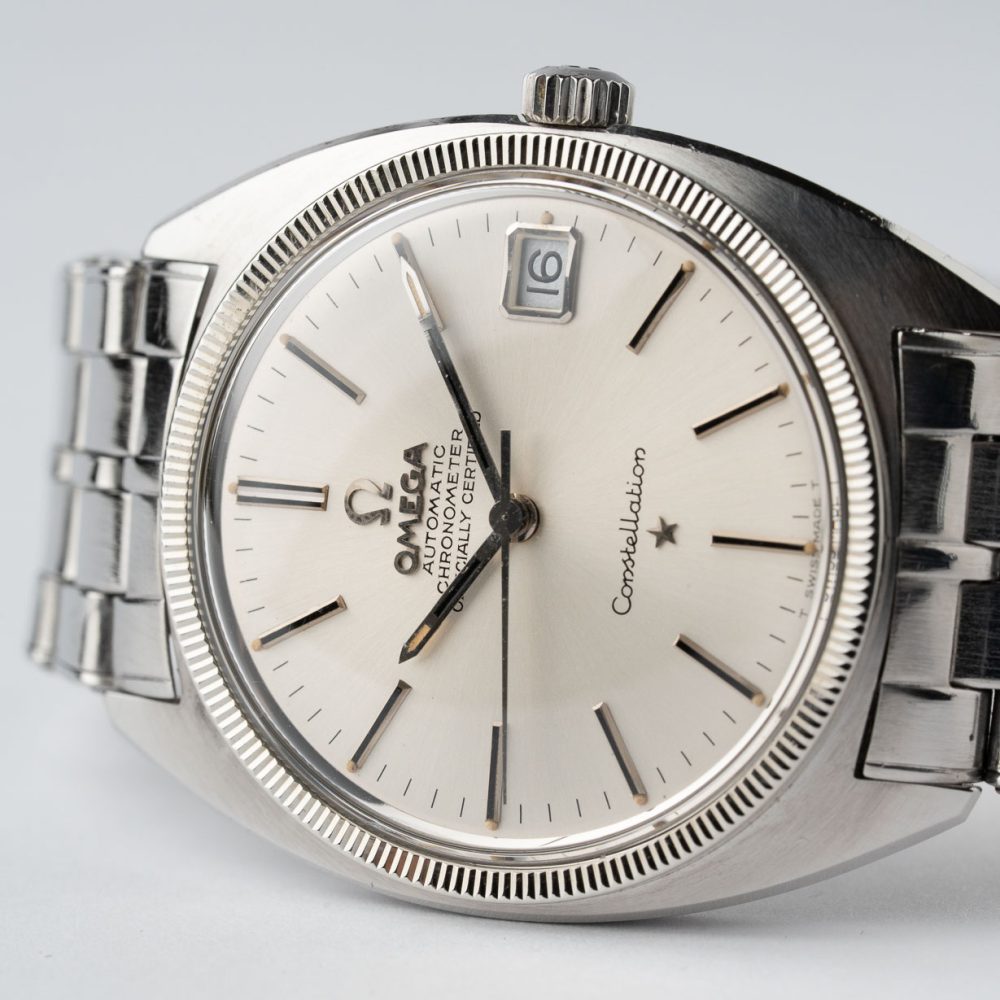 Vintage Omega Constellation C-shape date with a white dial and Omega ...