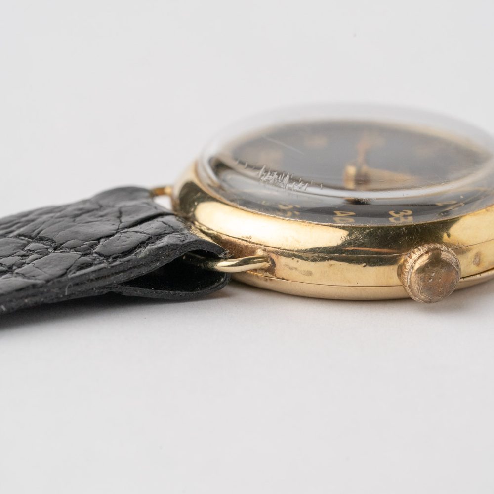 Vintage Omega sub seconds watch with black gilt dial 9791060 from 1930s ...