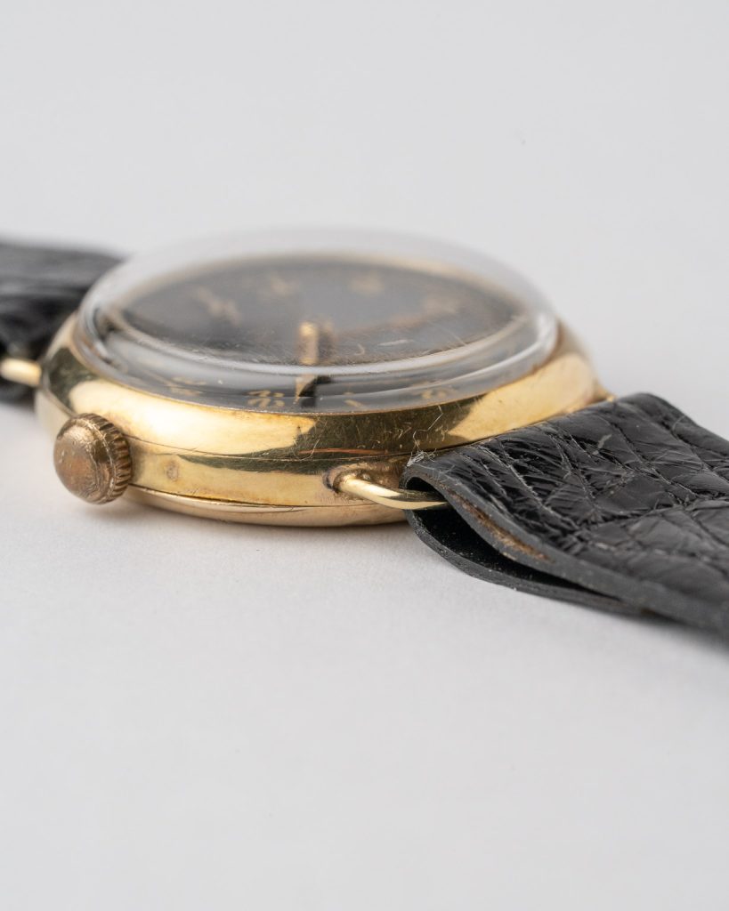 Vintage Omega sub seconds watch with black gilt dial 9791060 from 1930s ...