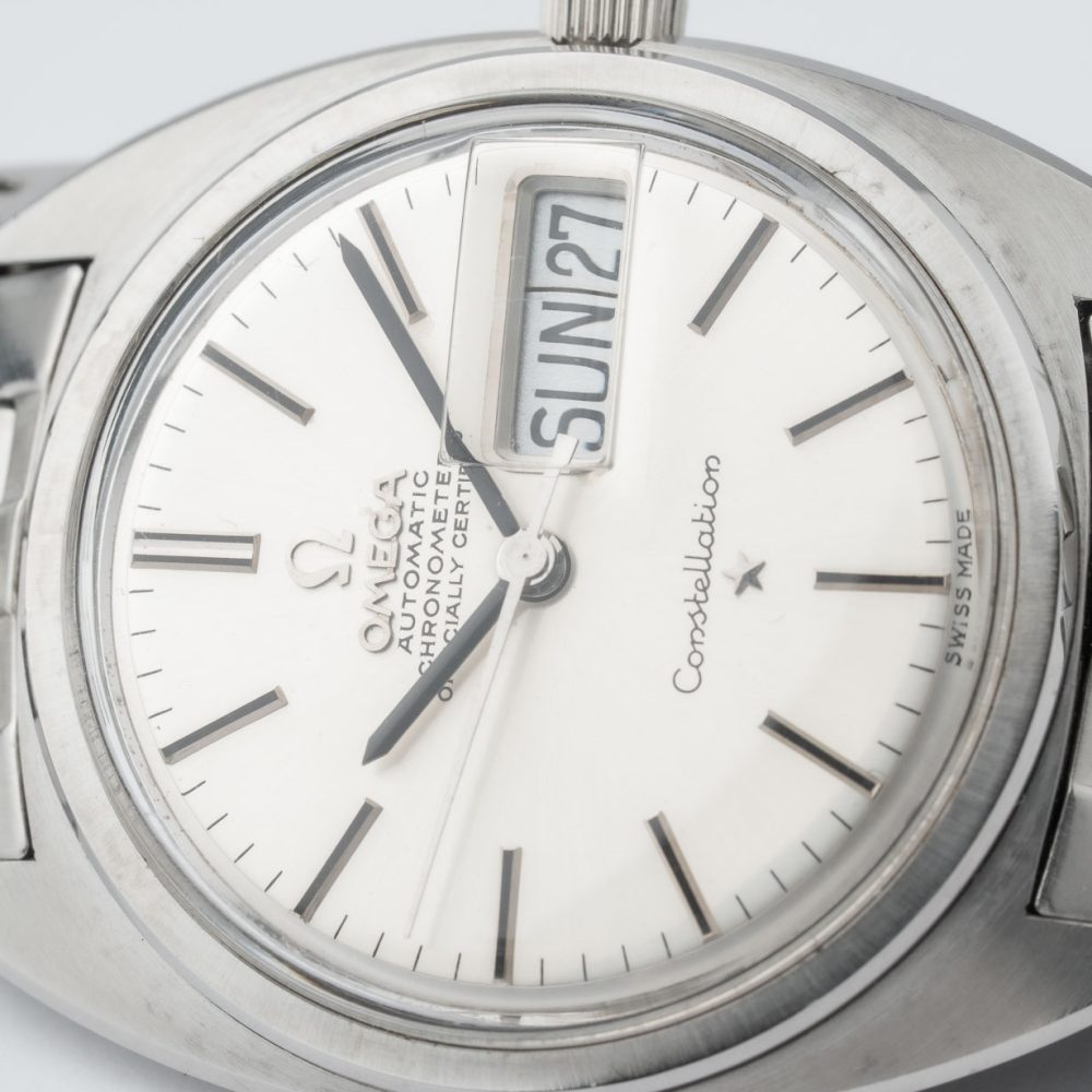 Vintage Omega Constellation C-shape day date with a white dial and a ...