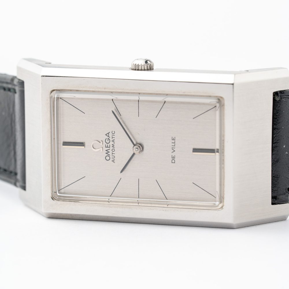 Vintage Omega De Ville Deauville rectangular with grey dial reference ...