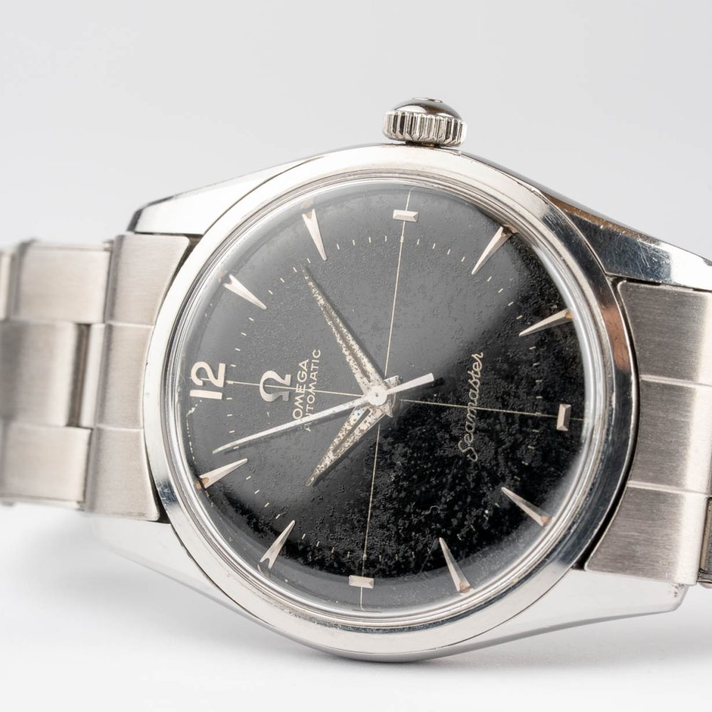 Vintage Omega Seamaster with black gilt dial in steel reference 2869 ...
