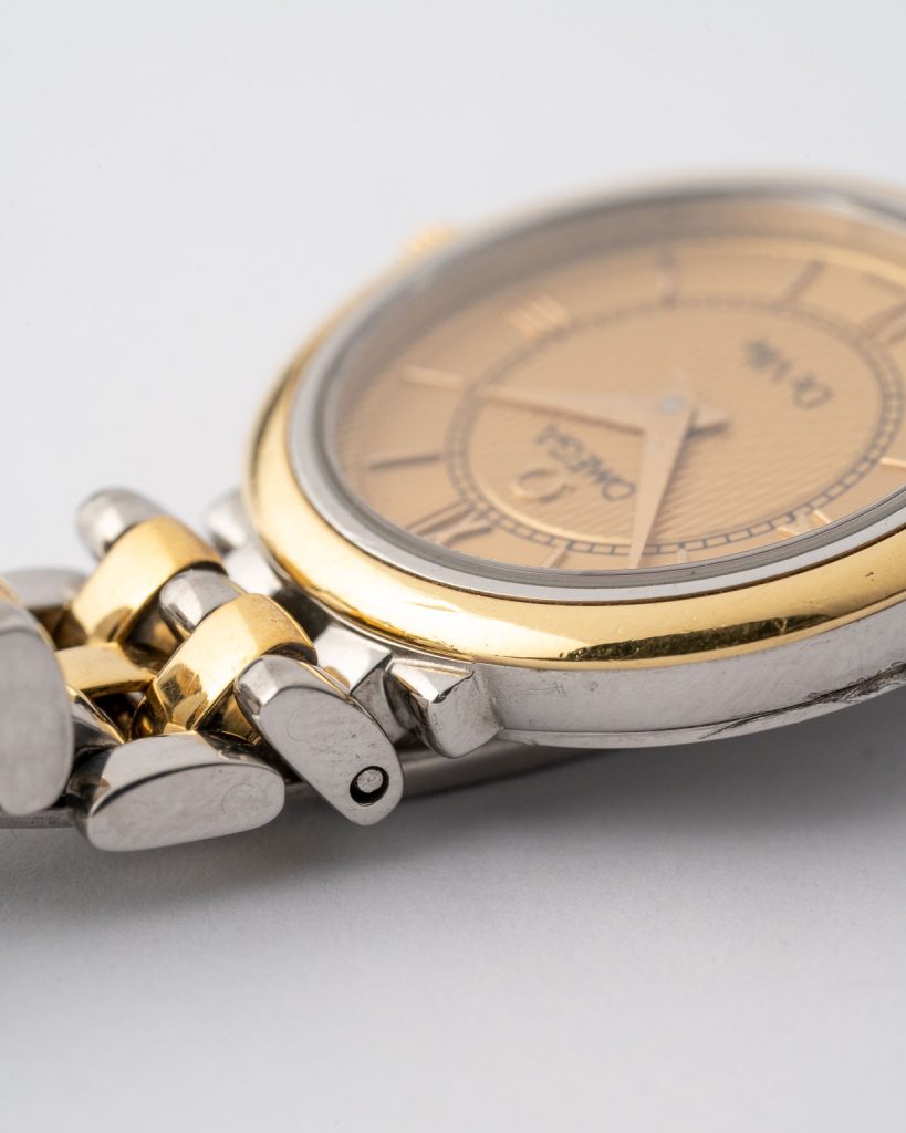 Vintage Omega De Ville two-tone dresswatch ladies with roman numerals ...
