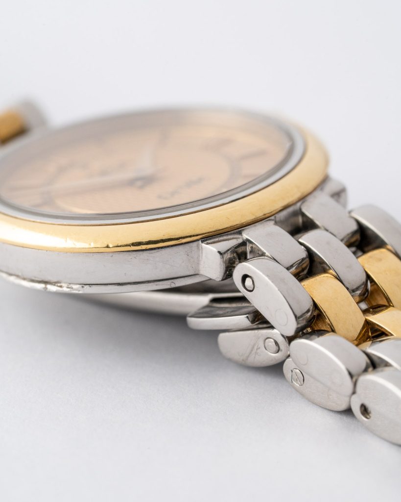 Vintage Omega De Ville two-tone dresswatch ladies with roman numerals ...