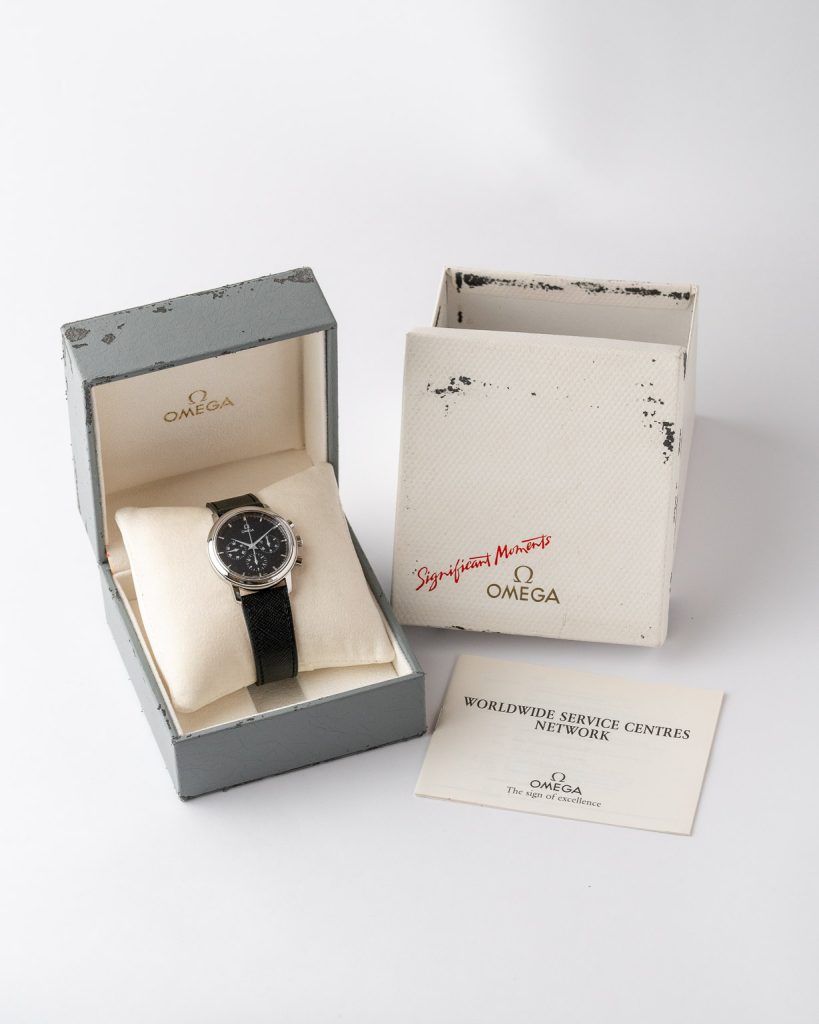 Vintage Omega De Ville Chronograaf met zwarte wijzerplaat in roestvrij ...