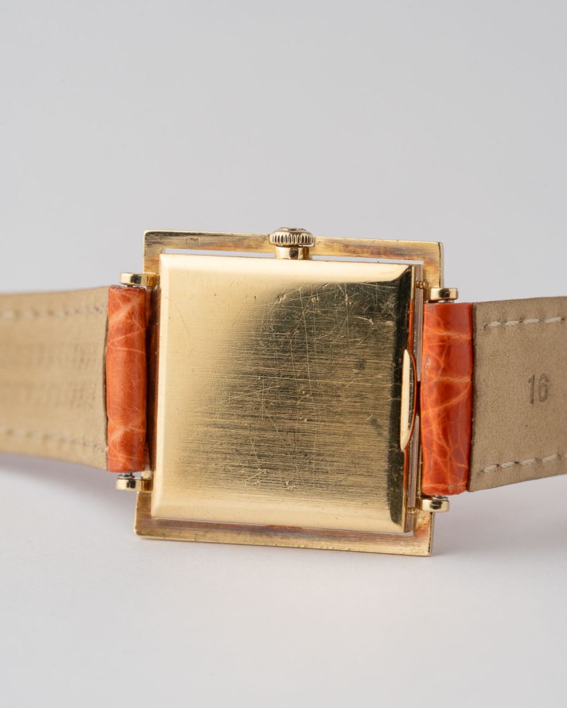 Vintage Omega De Ville Square 18k gold case with gold textured dial ...