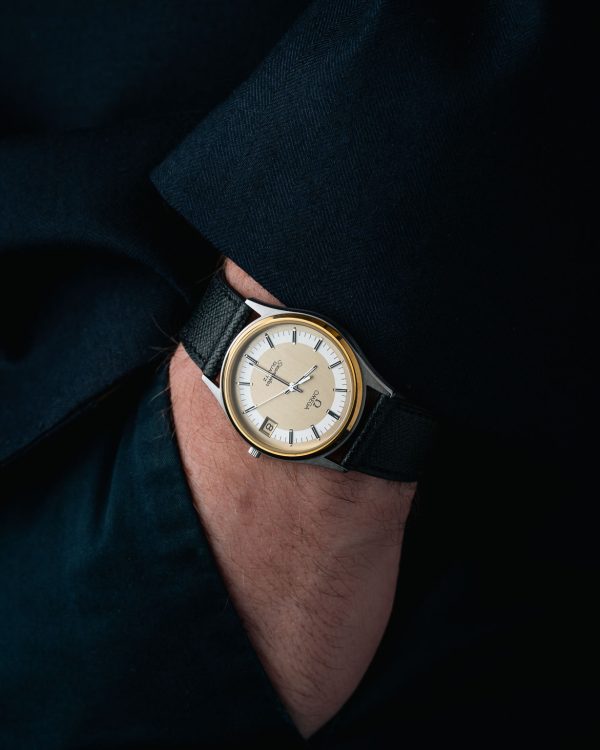 Vintage Omega Seamaster Quartz gold plated two-tone case with two-tone ...