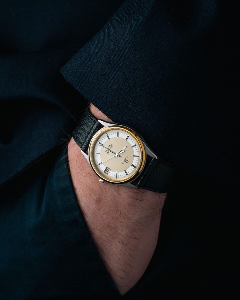 Vintage Omega Seamaster Quartz gold plated two-tone case with two-tone ...