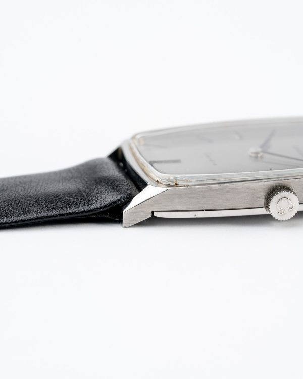 Vintage Omega Genève Tonneau Tank in stainless steel with grey dial 111 ...