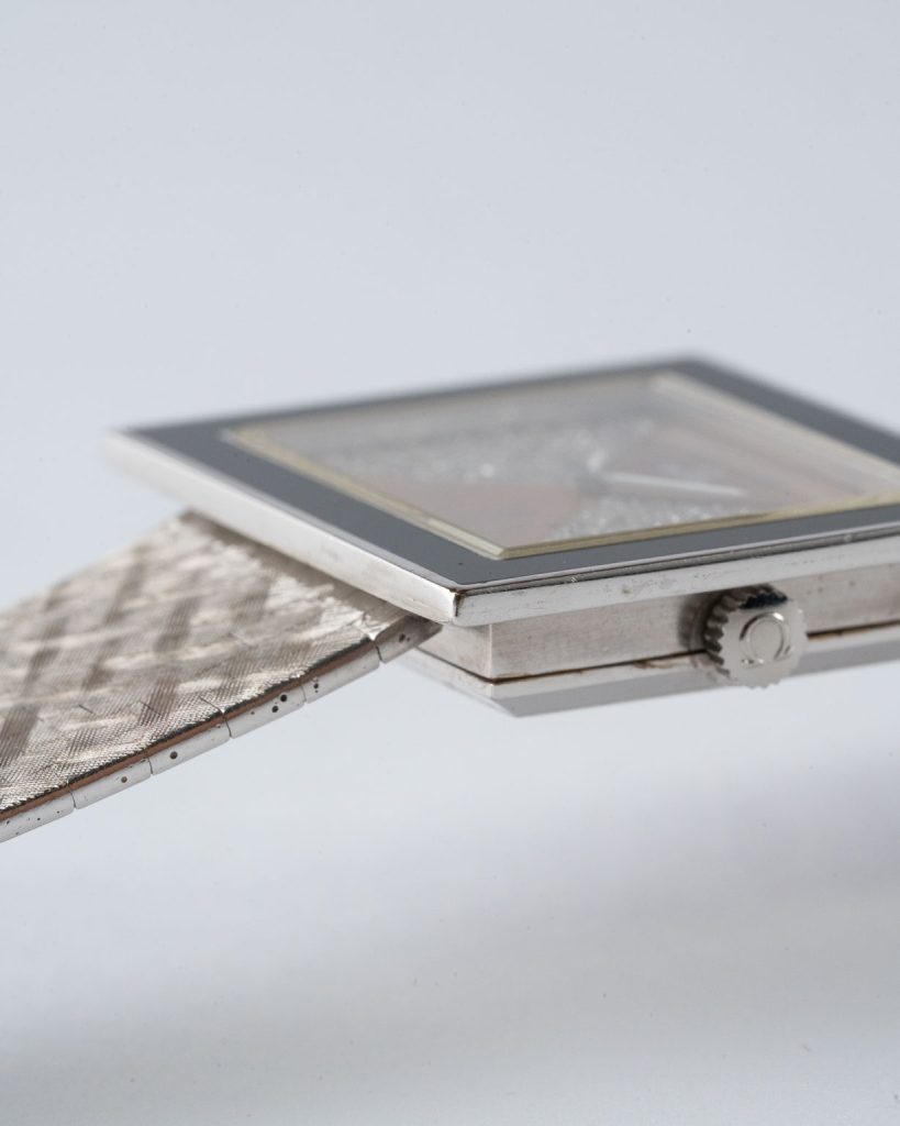 Vintage Omega Piece-Unique Pavé-set Lucky Number 8 Diamond/Wood dial ...