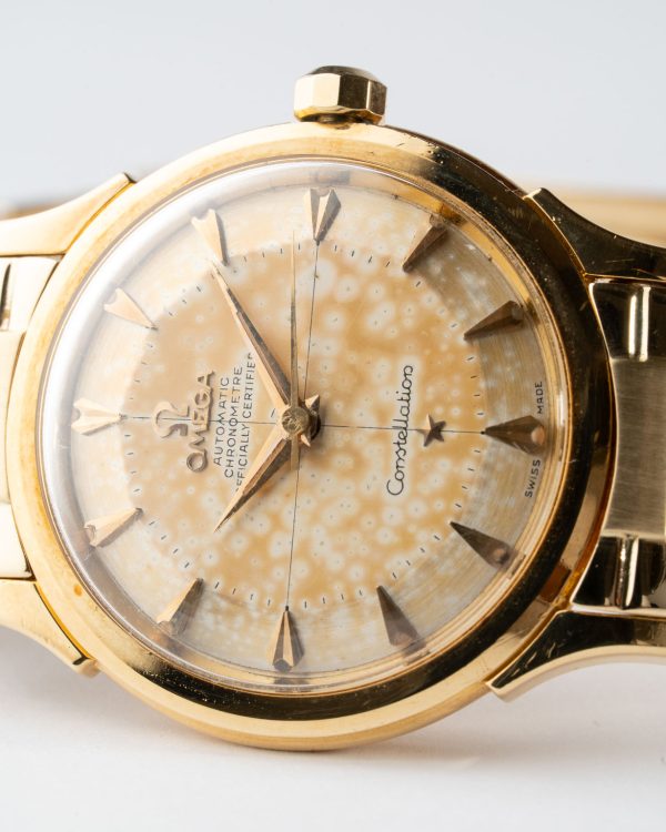 Vintage Omega Constellation in 18k Yellow Gold with 14k Flatlink ...