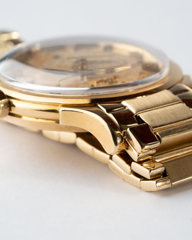 Vintage Omega Constellation in 18k Yellow Gold with 14k Flatlink ...