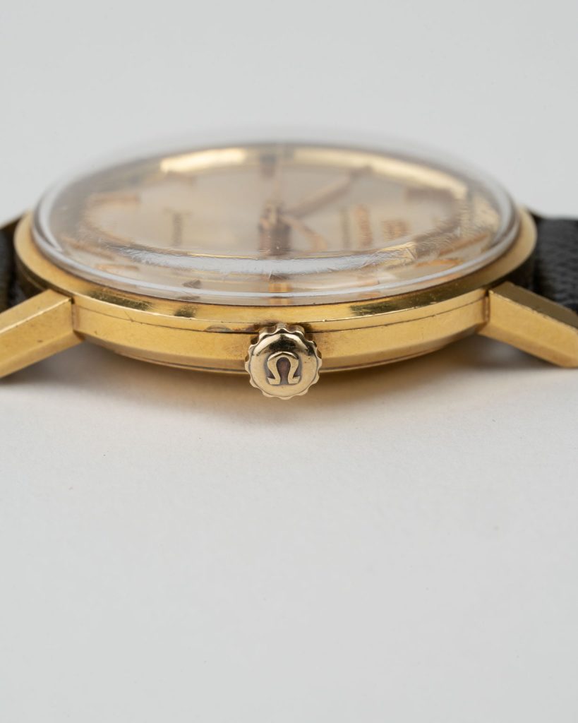 Vintage Omega Seamaster white dial with 18k gold case reference 14765 ...