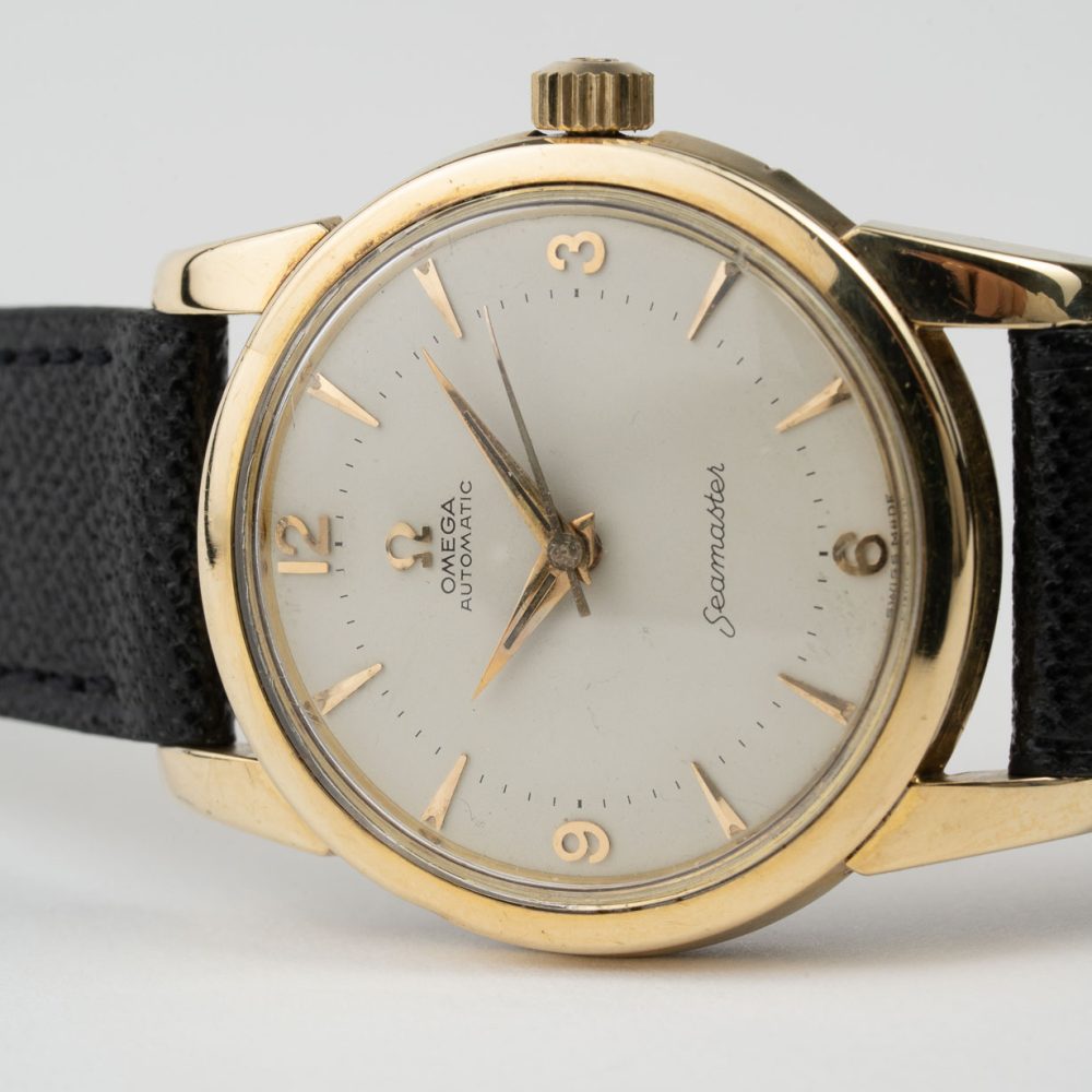 Vintage Omega Seamaster with white dial and gold plated case reference ...